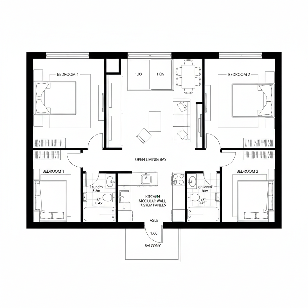 2 BHK Rectangular Plot Plan — Future-Ready Layouts and Design Logic