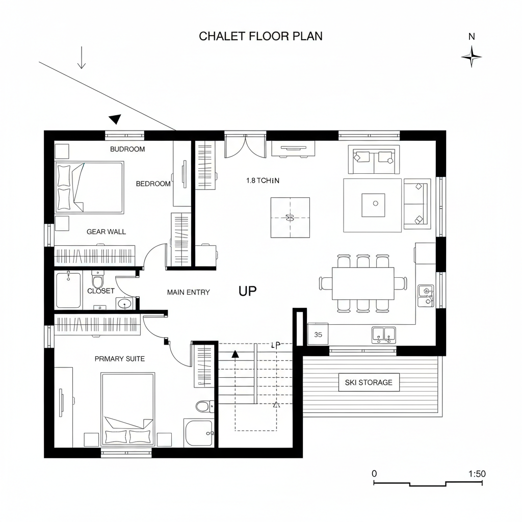 Two-Bedroom Chalet Floor Plans with Future-Ready Flow