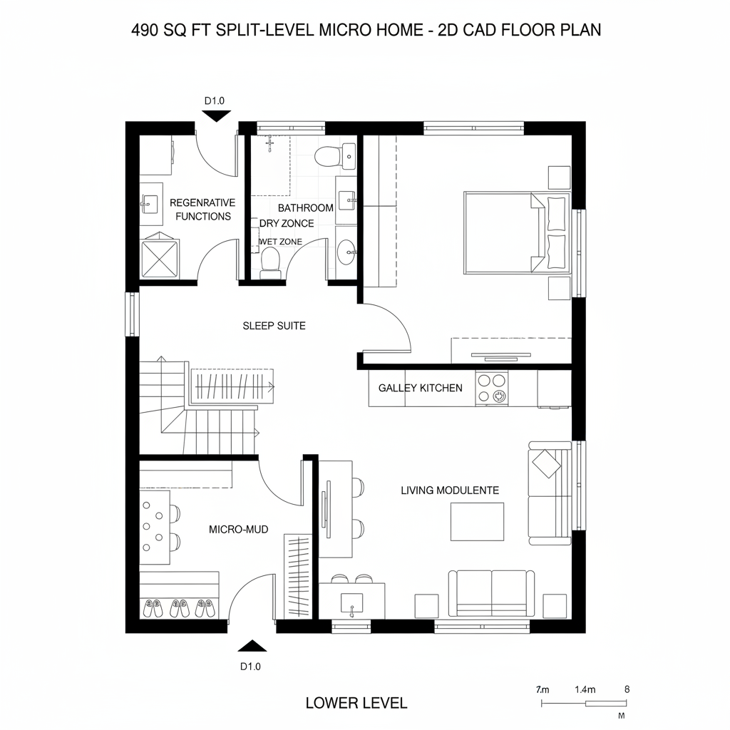490 Sq Ft Double-Floor Elevation Plans: Future-Ready Micro Stacks