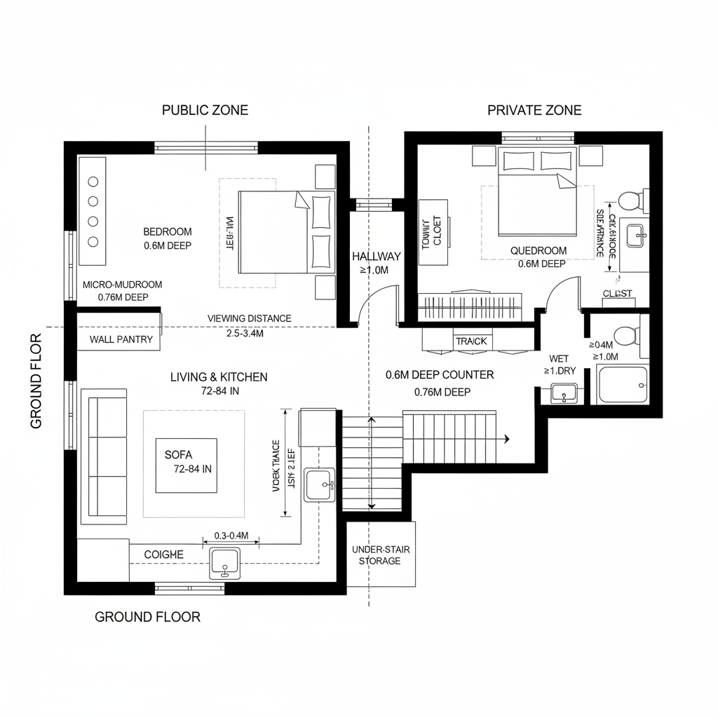 720 sq ft Two-Floor Plans: Future-Ready Compact Living