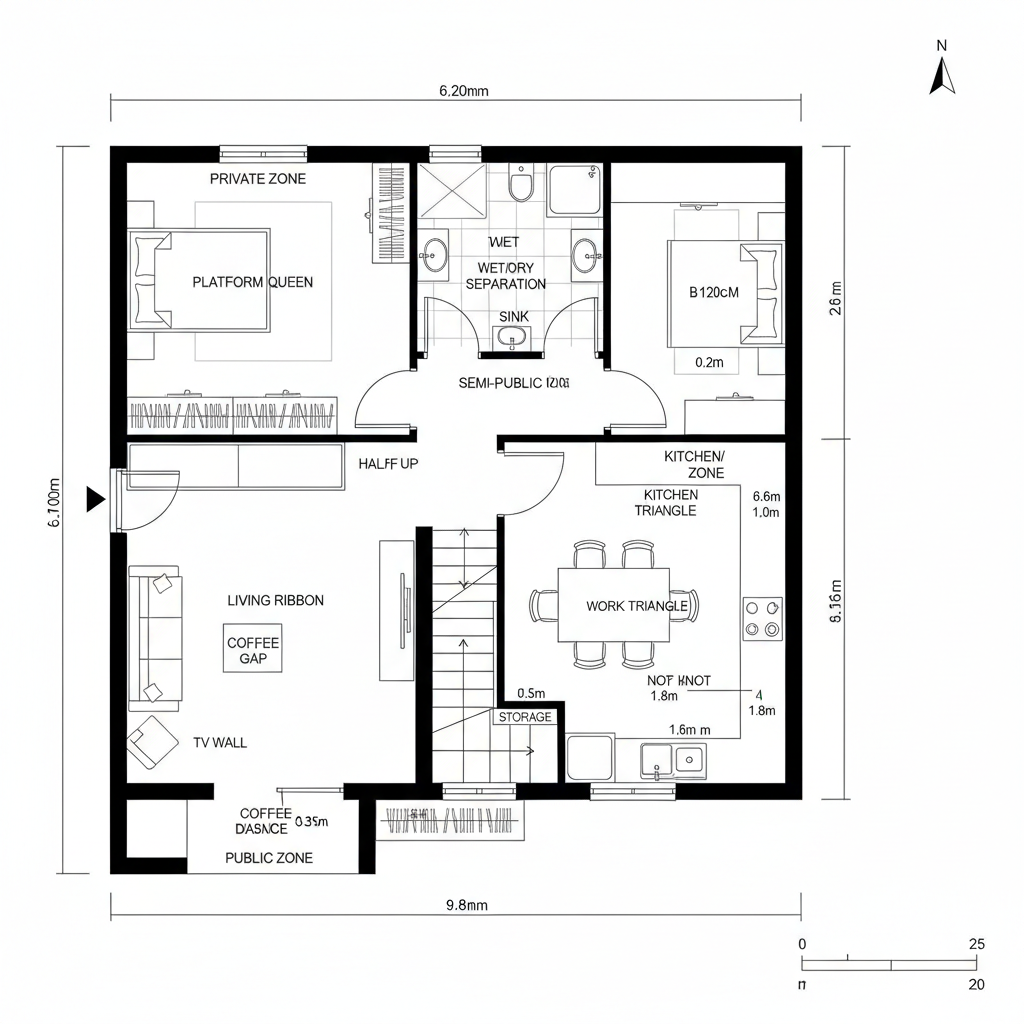 75 Sq Yards Floor Plan — Future-Ready Compact Living