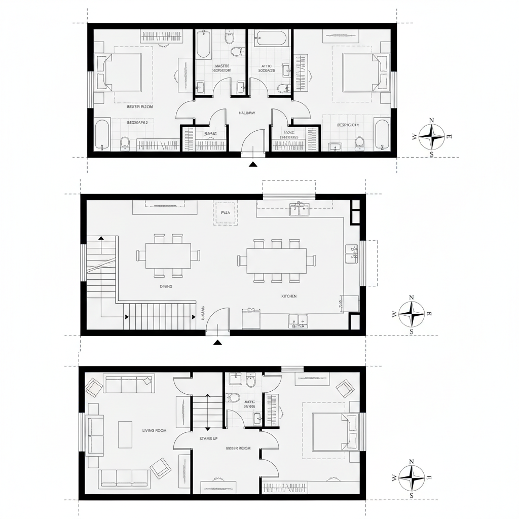 4 BHK 3D Vastu Floor Plan: Future-Ready Design Layout