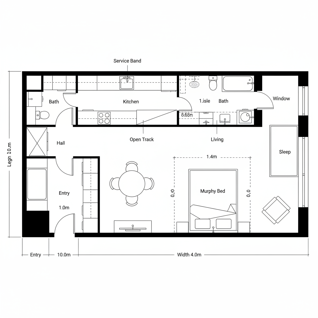 Linear Studio Apartment Floor Plans: Future-Ready Sequences