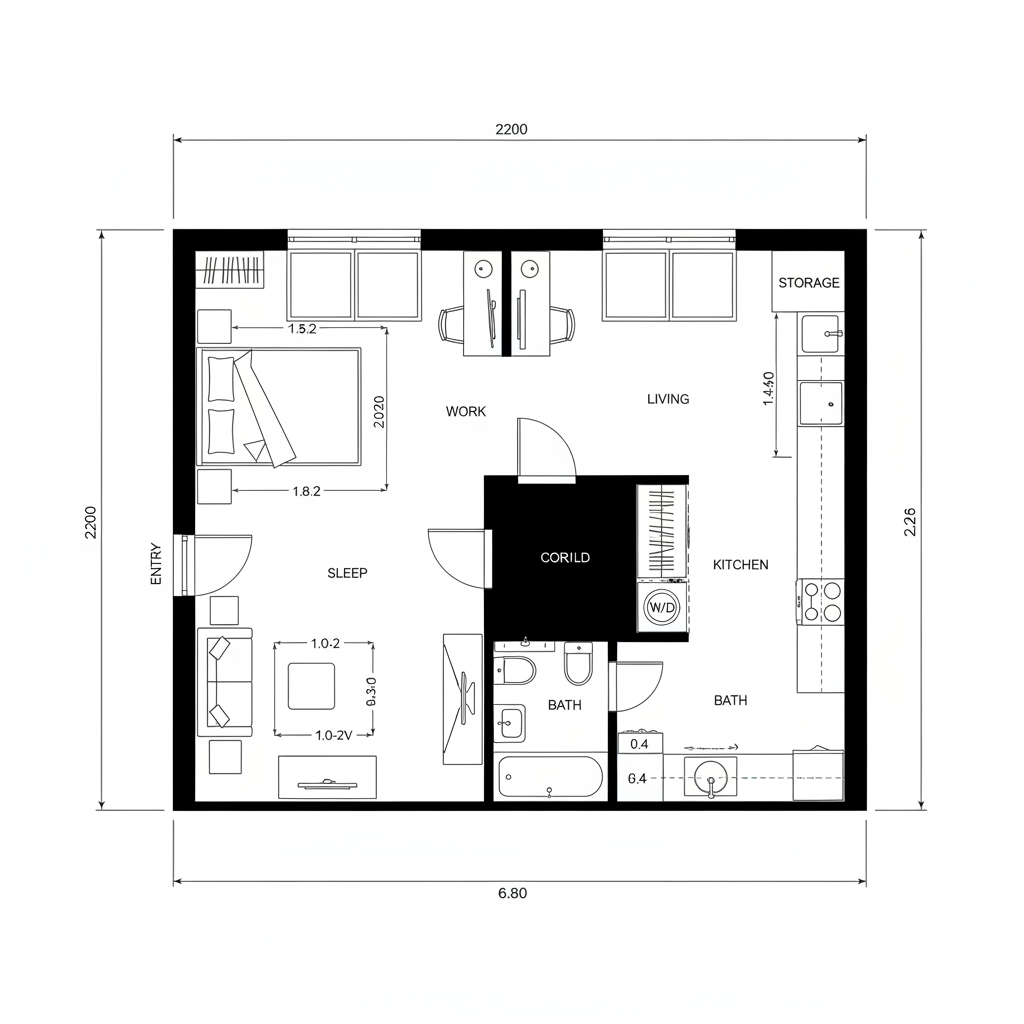 Telida 1 Room Floor Plan: 3 Layouts That Fix Small Space Flow