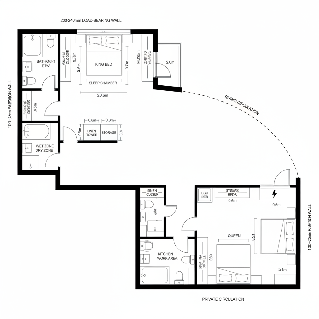 High-Floor 3000 Sq Ft Floor Plan with Future-Ready Zoning