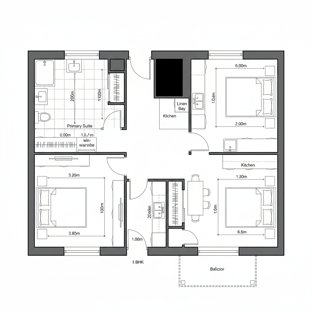 2 BHK Feels Cramped? Balaji Symphony 2 BHK Floor Plan Fix