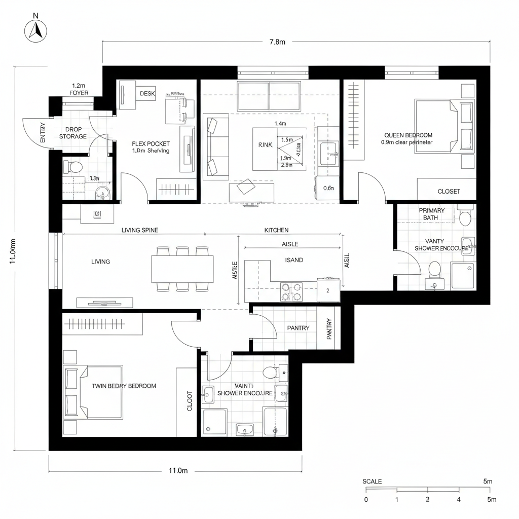 2 BHK Feels Cramped? Nester Harmony 2 BHK Floor Plan Fix