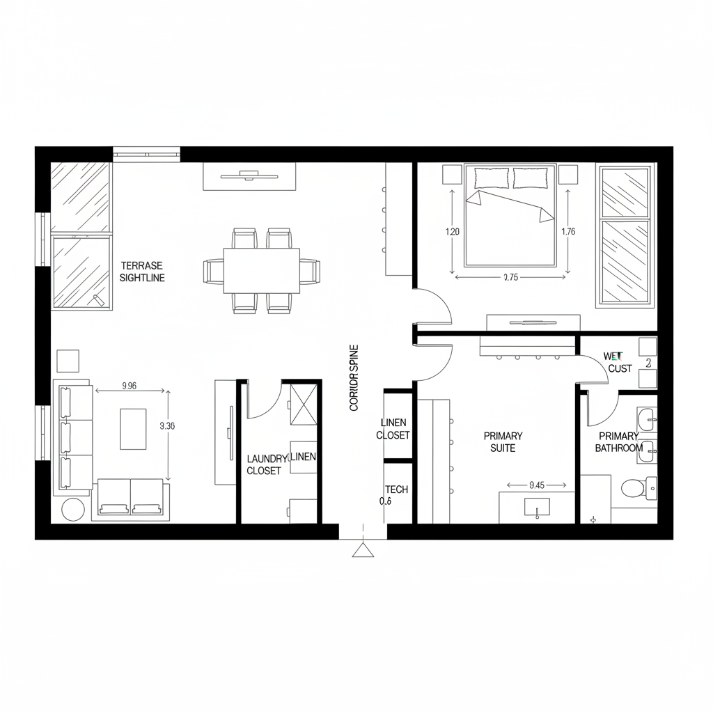 Modern Residential Floor Plans by a Futurist Designer