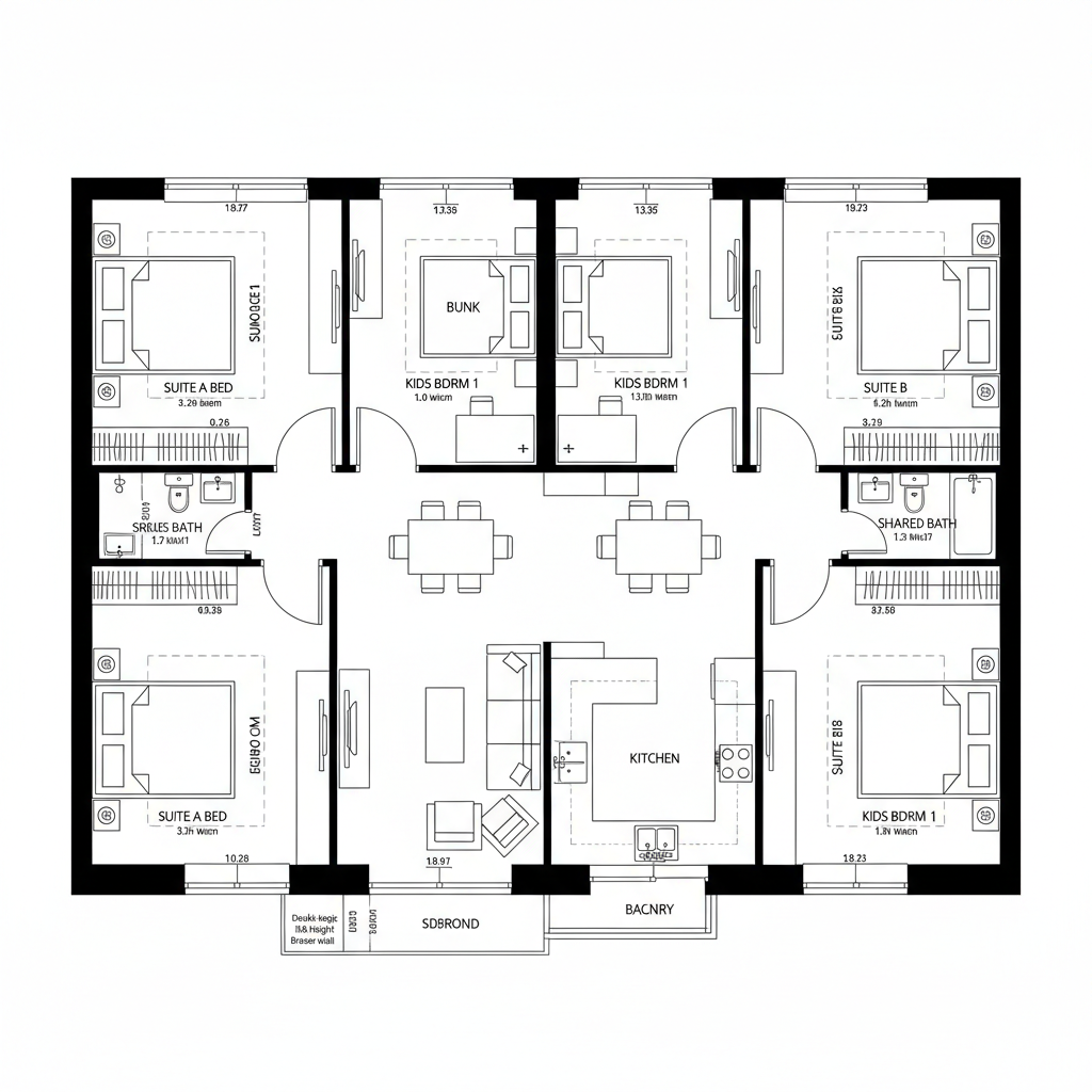 Designing the Future: 2D 4 BHK Floor Plan Interface