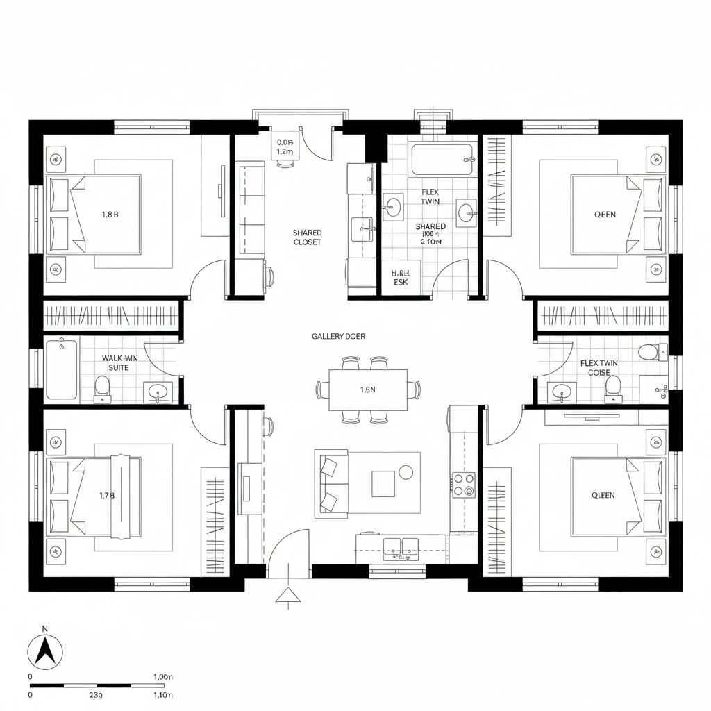 Future-Coded 3 Bedroom Suite Floor Plan