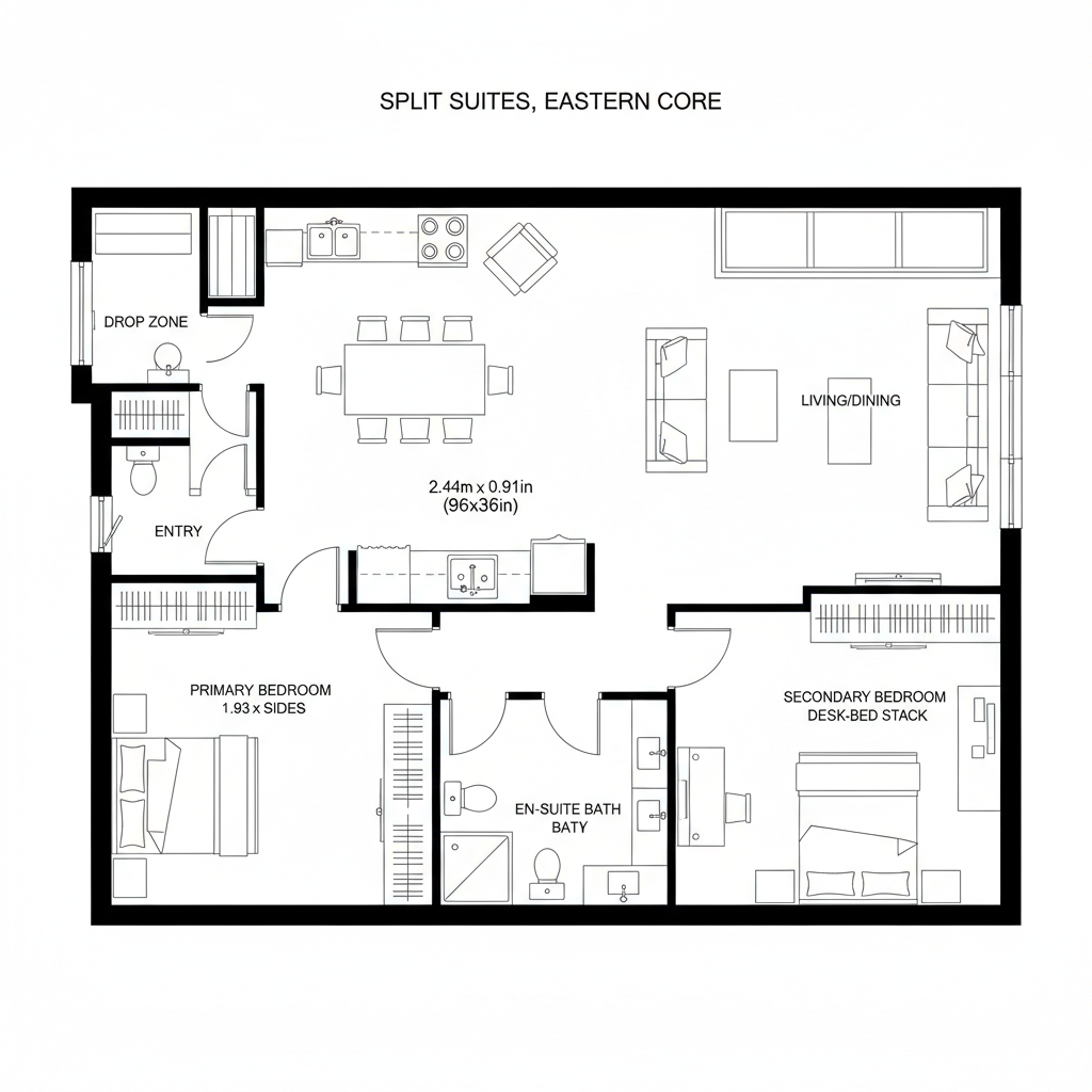 East-Facing 2-Bedroom Floor Plans | Future-Tuned Layouts