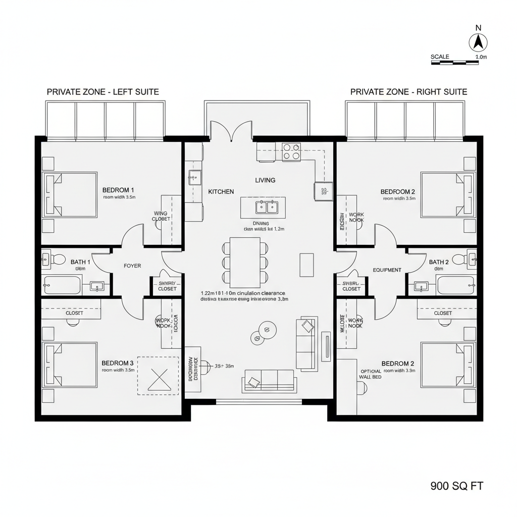 Future-Ready 900 SF Apartment Layouts