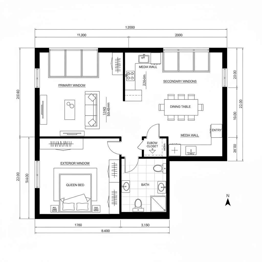 1 Floor 1 BHK House Plan Model – Future-Ready Compact Design