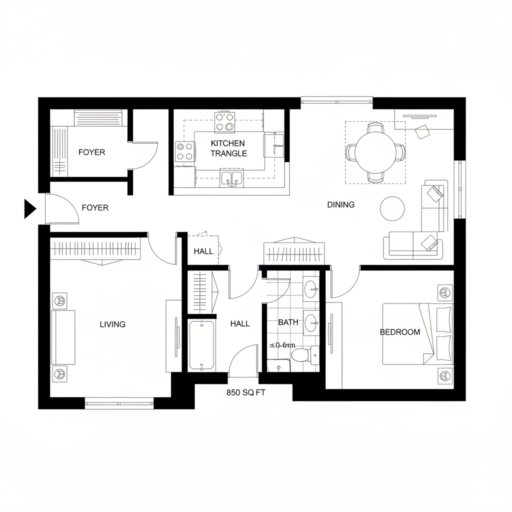850 Sq Ft Floor Plan Feels Cramped? 3 Kitchen Layout Fixes
