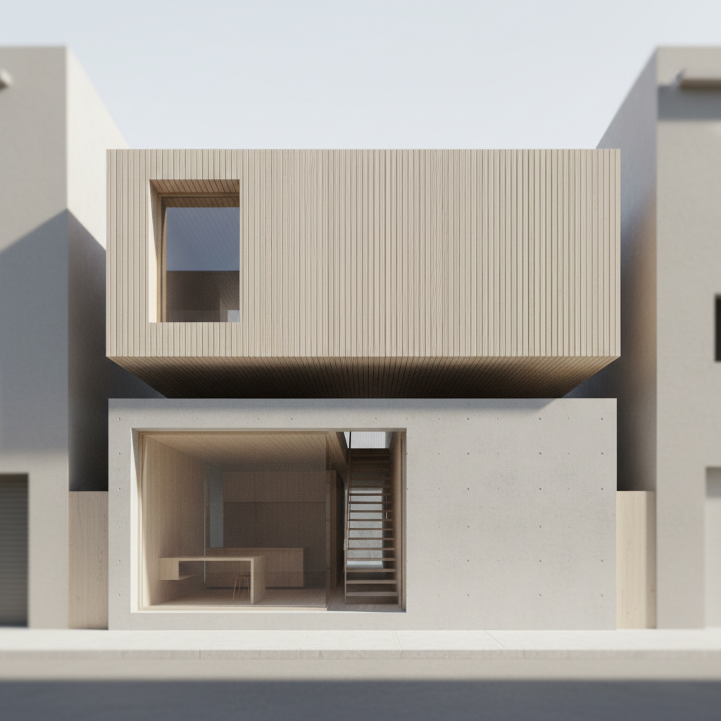 Ground Floor 1BHK + First Floor 1-Bedroom Plan