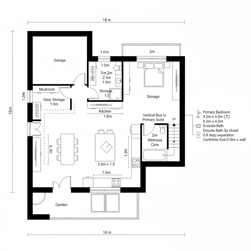 Semi-Luxury Villa Layout with Compact Zoning — Future-Ready Precision