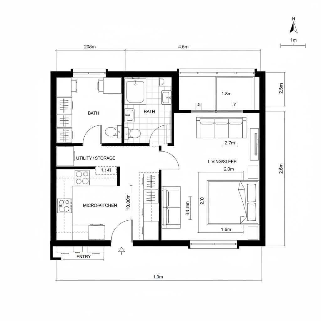 Typical Apartment Floor Plan — Future Interface Design