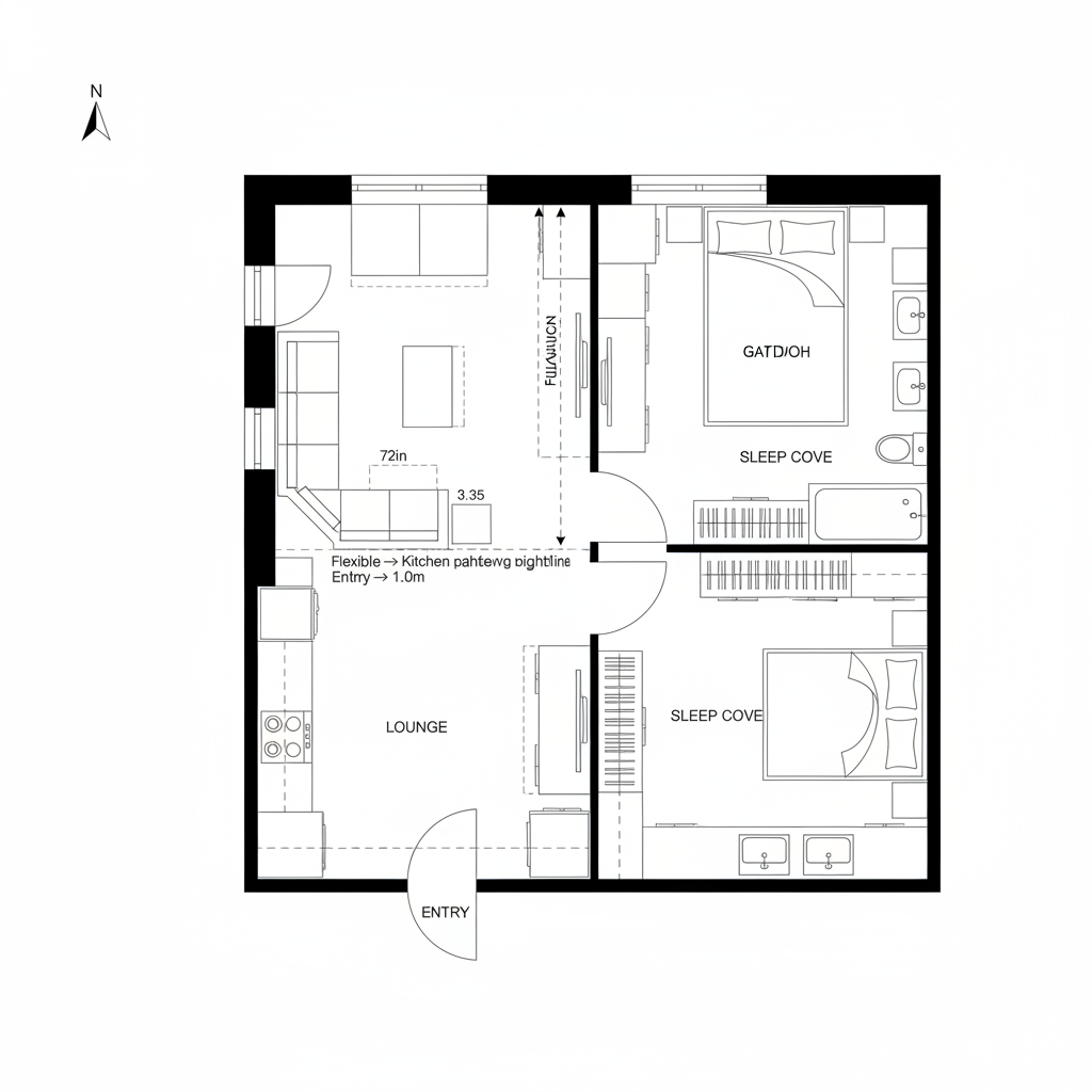 450 sq ft Building Floor Plan—Future-Ready Micro Living