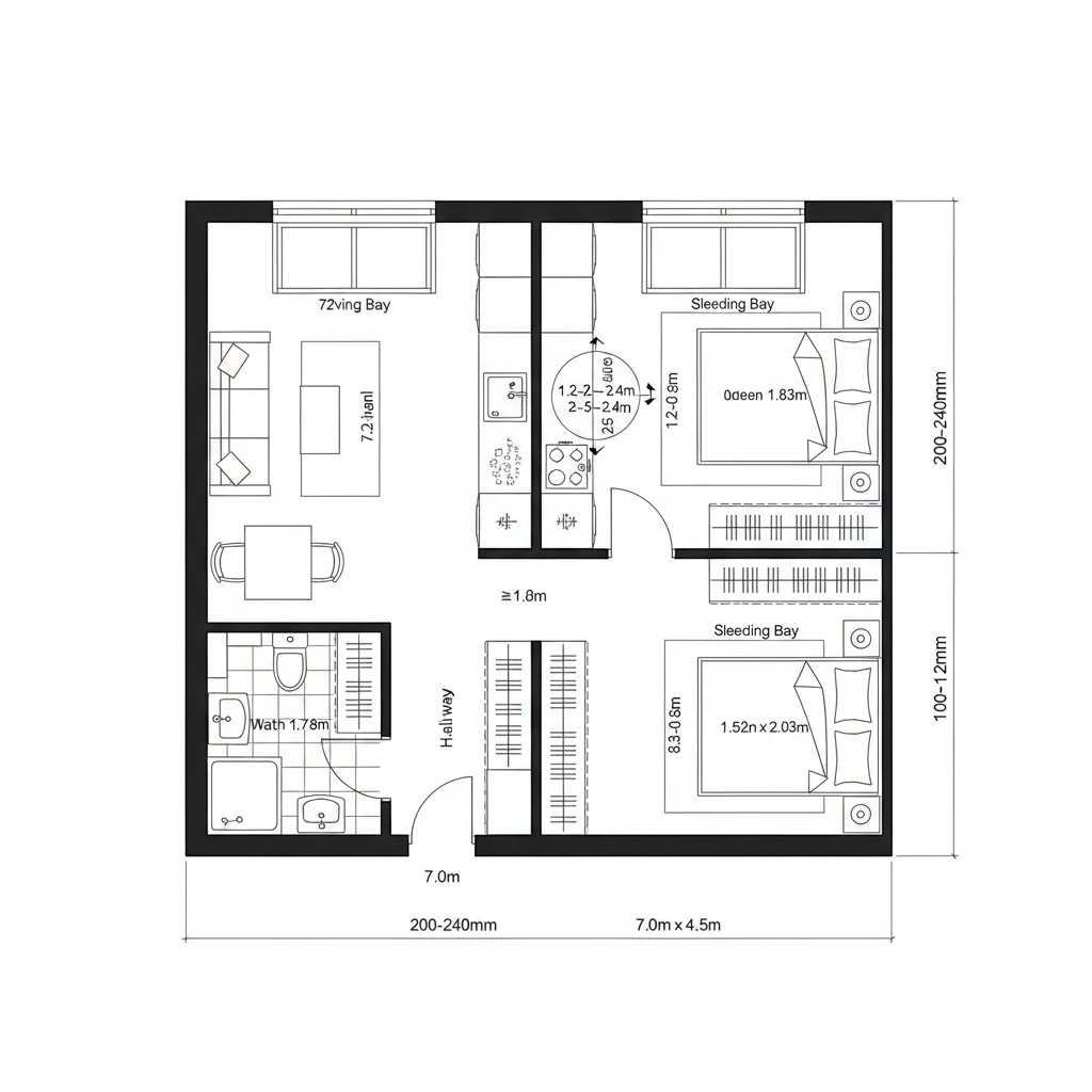 Simple Apartment Floor Plan: Fix Cramped Small Spaces