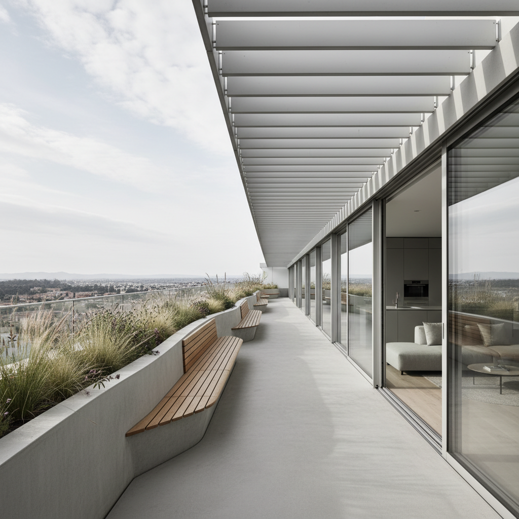 Terrace Apartments: Futuristic Floor Interface