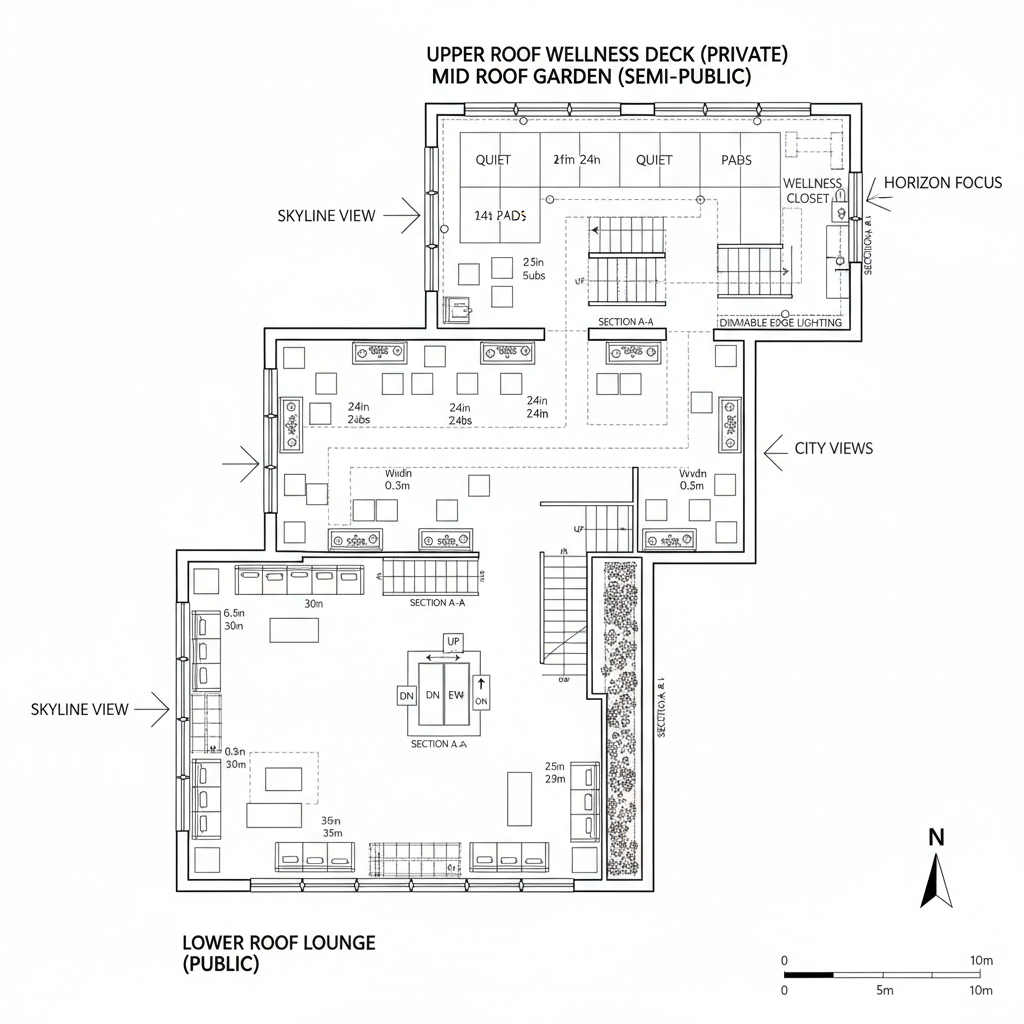 Designing the Multi-Storey Rooftop Amenity Layout of Tomorrow