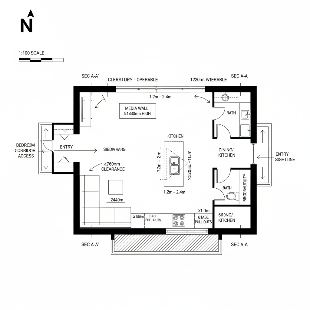 South-Facing Two-Bedroom Ground Floor Plan | Future-Ready Layout