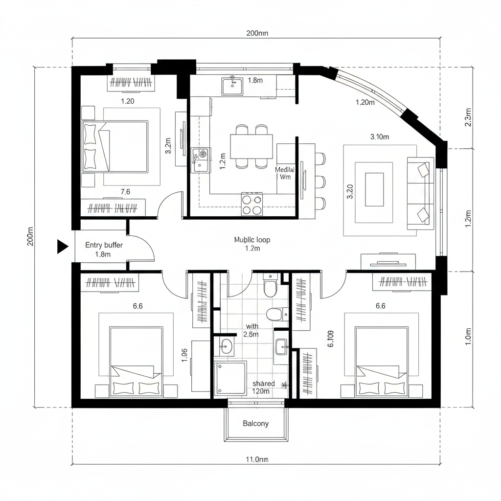 Omicron 1 Greater Noida Floor Plan — Future-Living Interface