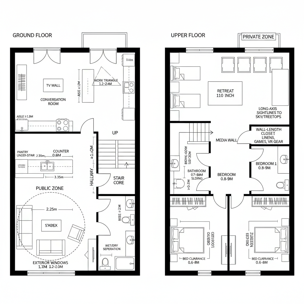 House Plan with Two Living Rooms: Dual-Lounge Futures by a US ...