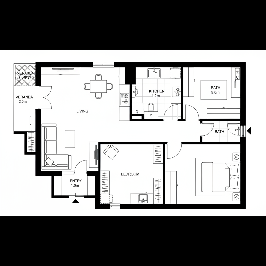 Single-Bedroom First Floor Plan, South India—Future-Ready Layouts