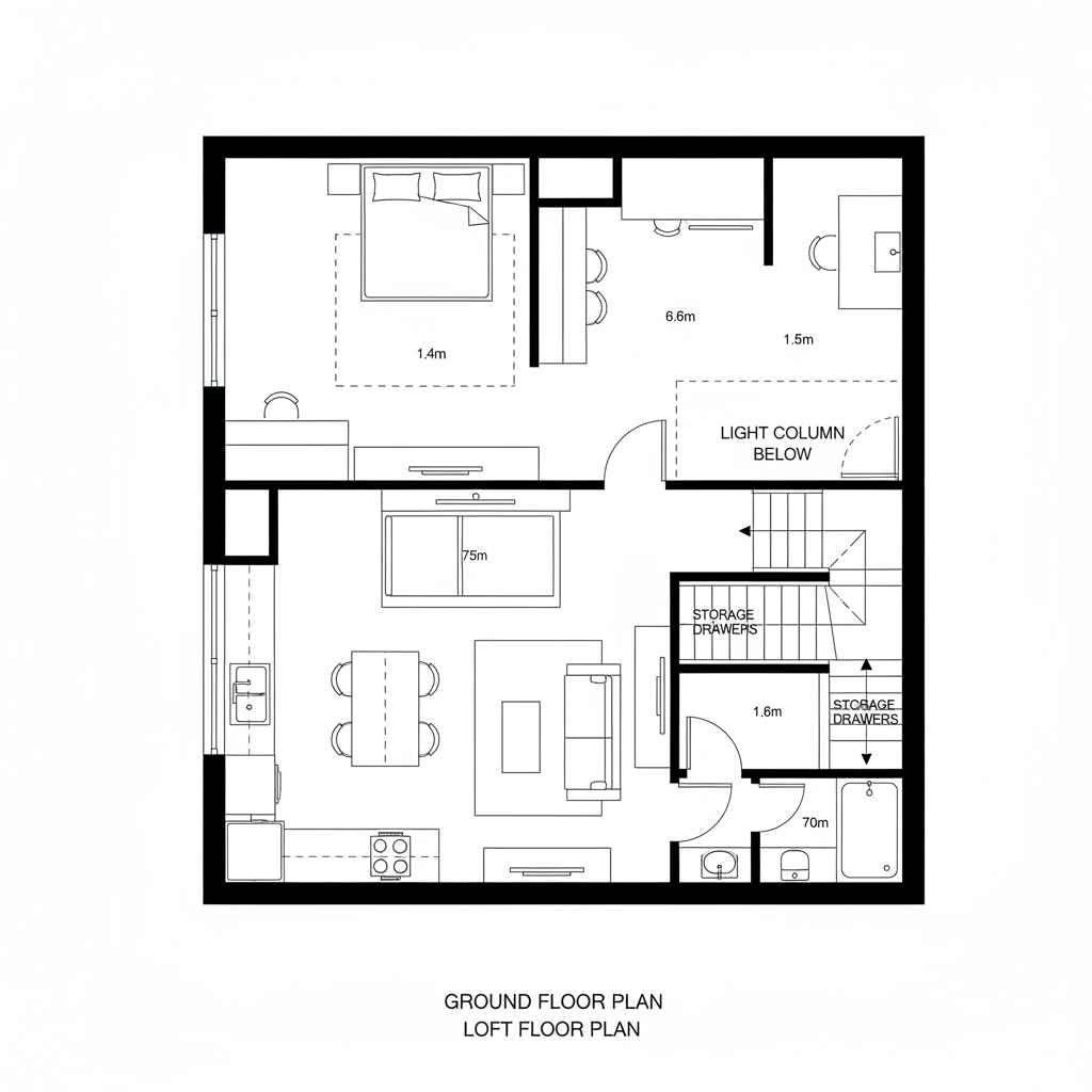 Small 2-Story House Floor Plans Under 500 Sq Ft – Future Micro Living