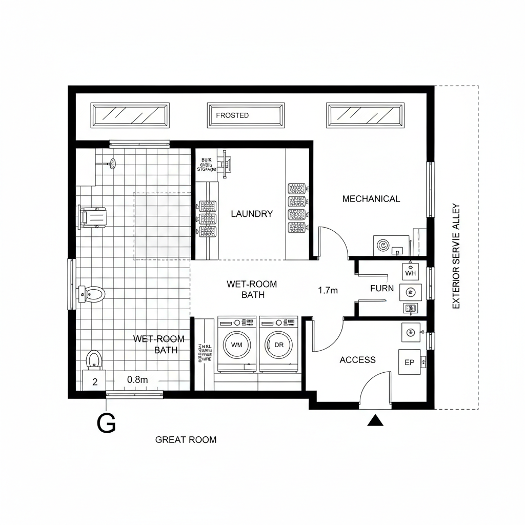 Single-Story Accessible Design Plan — Universal, Looping, Future-Ready