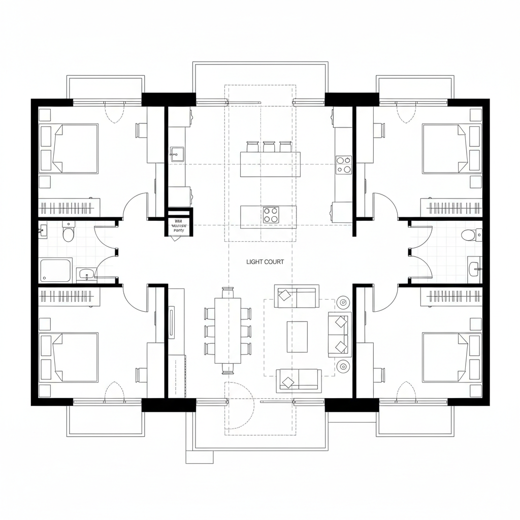 Designing the 4-Bedroom Split Floor Plan of the Near Future