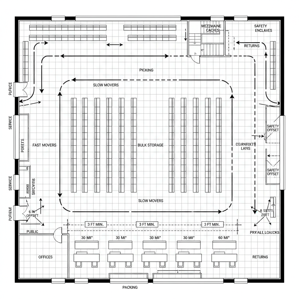 Simple Warehouse Floor Plan in AutoCAD—Future Logistics by Design