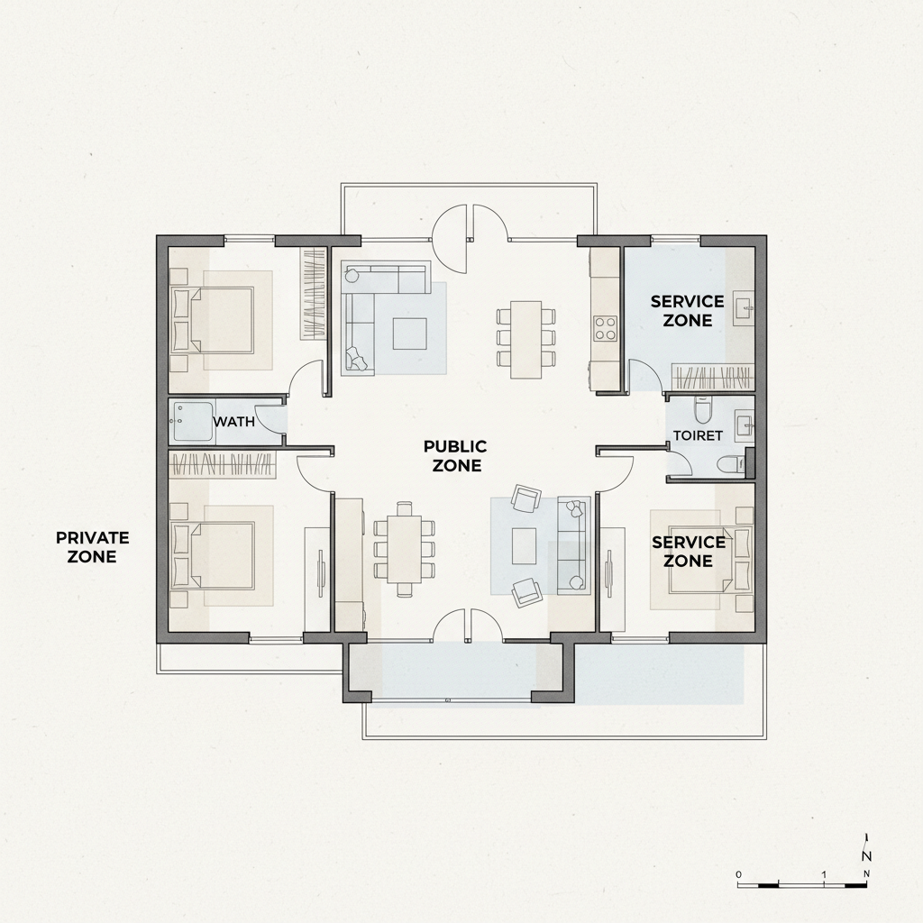 Denah Rumah 120 Meter yang Ideal dan Nyaman