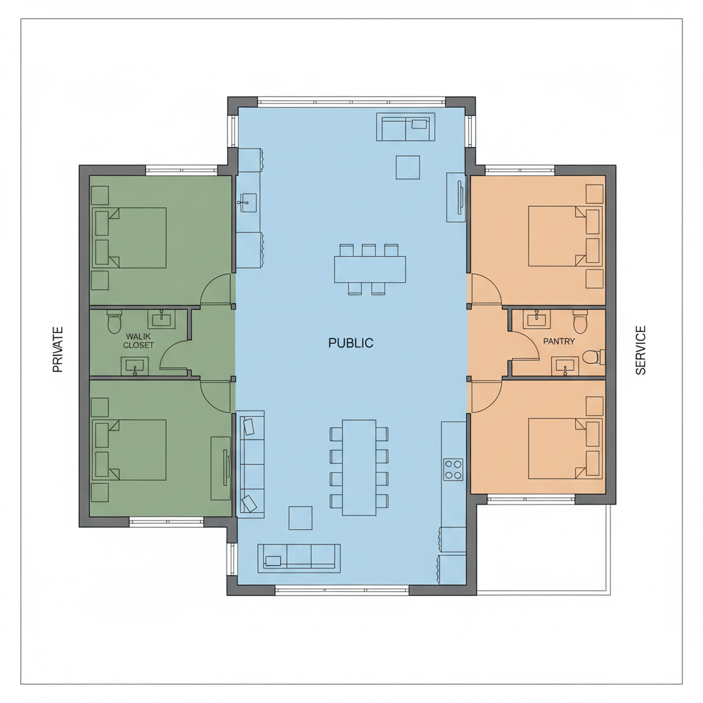 Denah Rumah 14 x 12 yang Nyaman dan Efisien